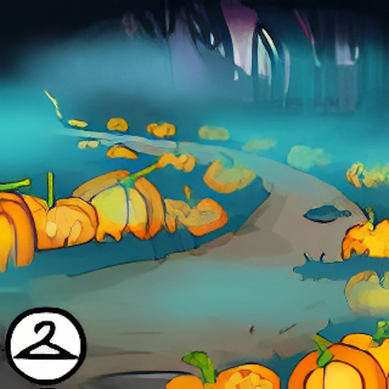 Spectral Pumpkin Path Background – Karla's Neopoints Shop