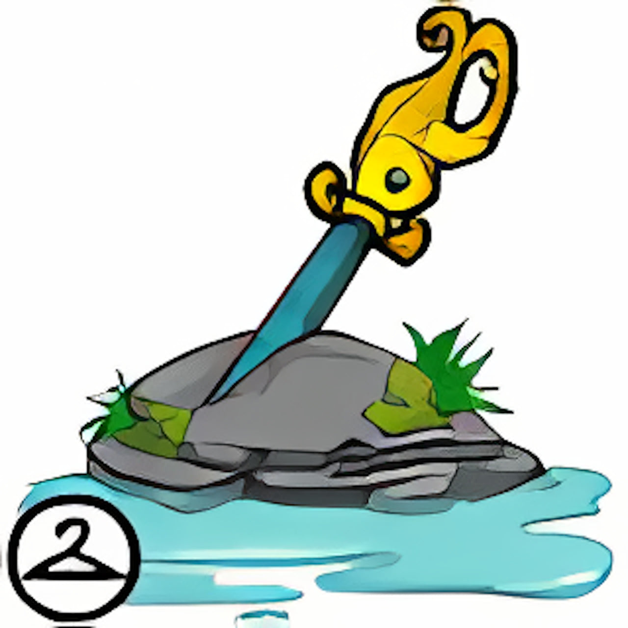 MME2-S4: Golden Fish Sword in a Stone – Karla's Neopoints Shop